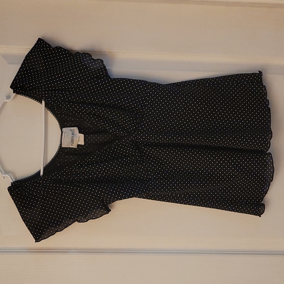 Fashion Bug | Tops | Euc Vintage Fashion Bug Semisheer Black And White ...